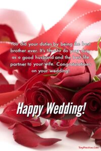 85 Wedding Wishes for Brother – Messages & Quotes – Tiny Positive