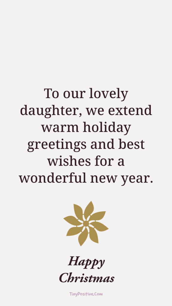 70 Christmas Messages for Daughter - Happy Christmas Wishes – Tiny Positive