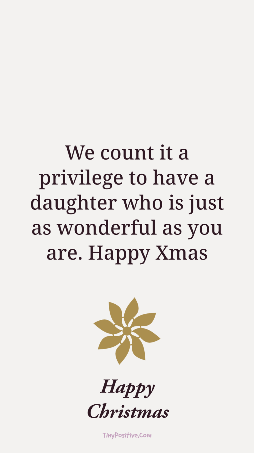 70 Christmas Messages for Daughter - Happy Christmas Wishes – Tiny Positive